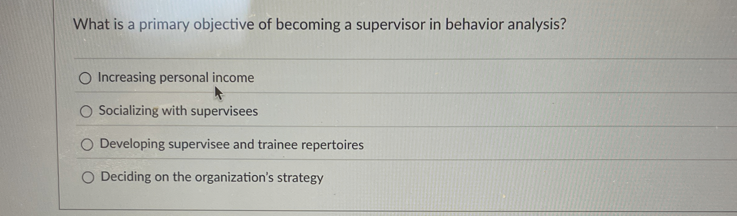 Solved What is a primary objective of becoming a supervisor | Chegg.com