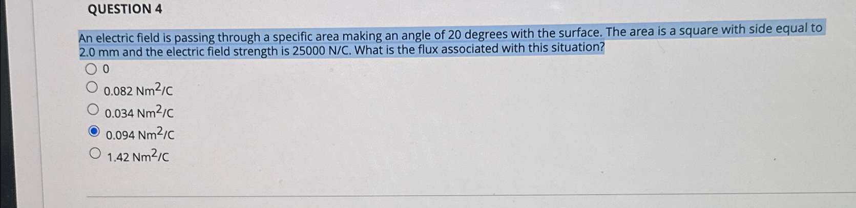 Solved QUESTION 4An electric field is passing through a | Chegg.com
