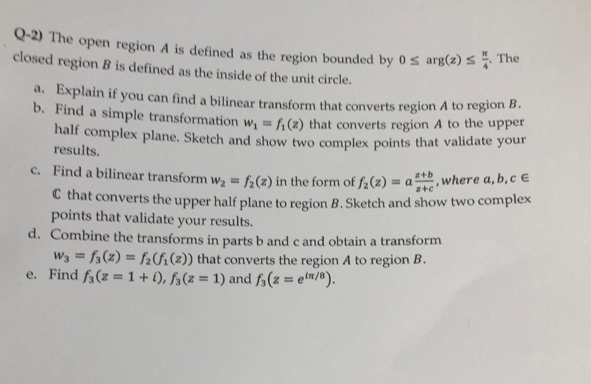 Solved Q-2) ﻿The open region A ﻿is defined as the region | Chegg.com