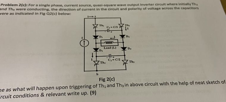 Solved by an EXPERT Problem 2(c): For a single phase, current source, | Chegg.com