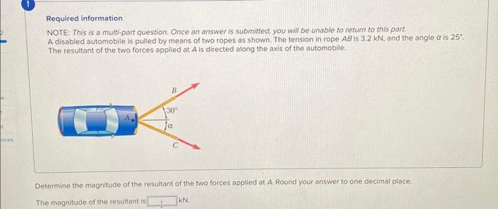 Solved Required information NOTE: This is a multi-part | Chegg.com