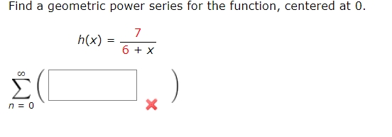 Solved Find a geometric power series for the function, | Chegg.com
