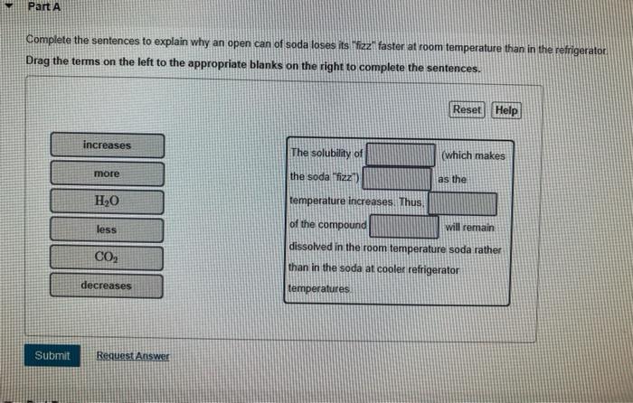 Solved Part A Complete the sentences to explain why an open | Chegg.com