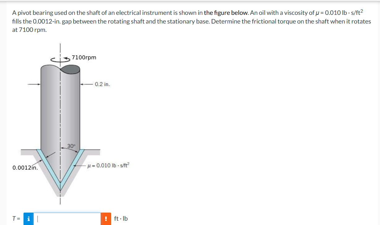 Solved A pivot bearing used on ﻿the shaft of an ﻿electrical | Chegg.com