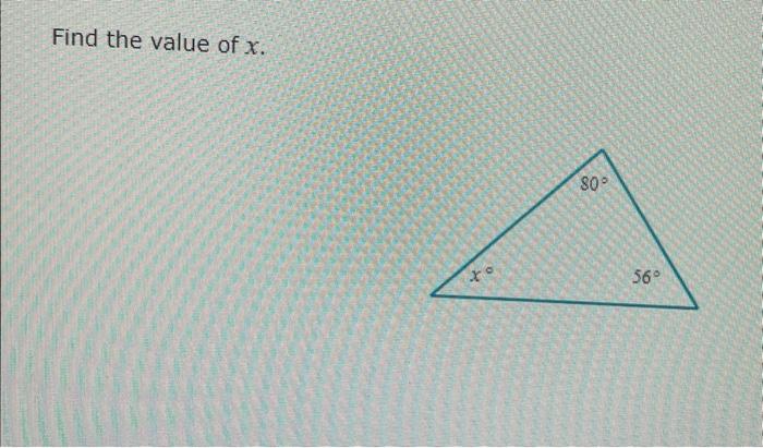 Solved Find the value of x | Chegg.com