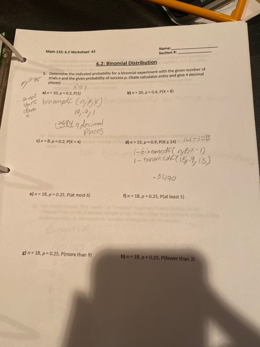 Solved 2. A student takes a 10 question multiple choice | Chegg.com