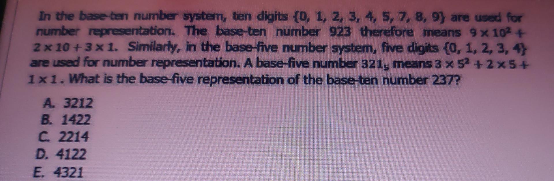 Solved In the base ten number system, ten digits (0, 1, 2, | Chegg.com