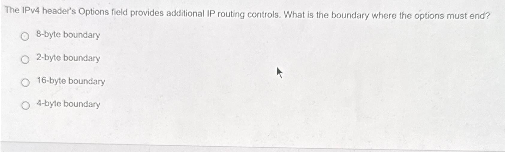 Solved The IPv4 ﻿header's Options field provides additional | Chegg.com
