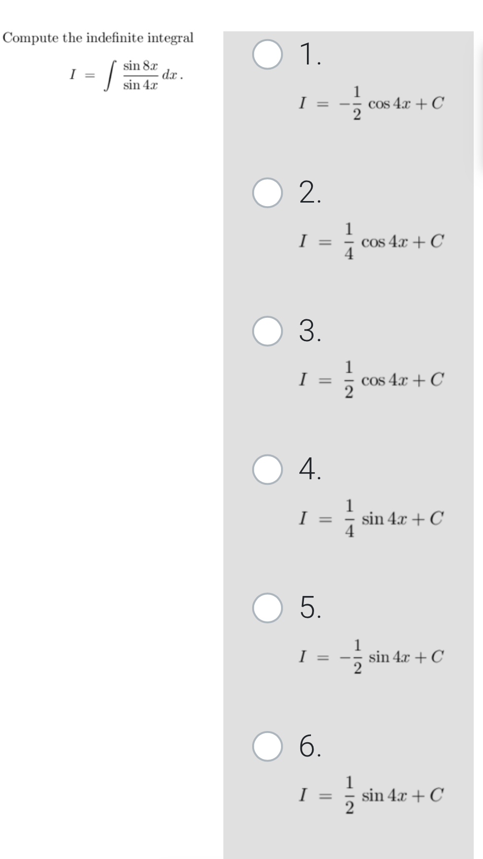 Solved Compute the indefinite | Chegg.com