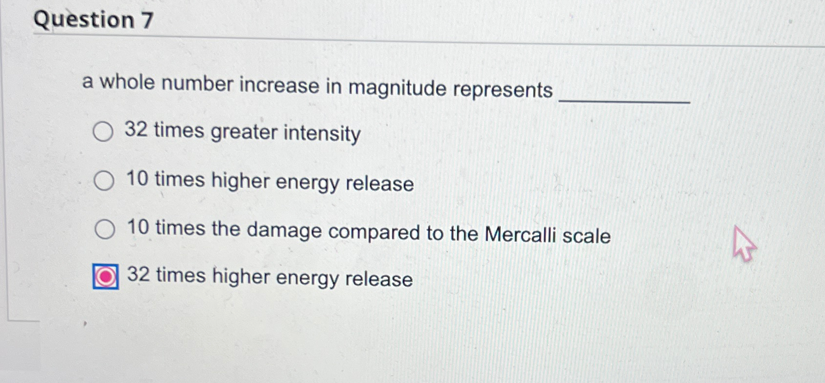 Solved Question 7a whole number increase in magnitude | Chegg.com
