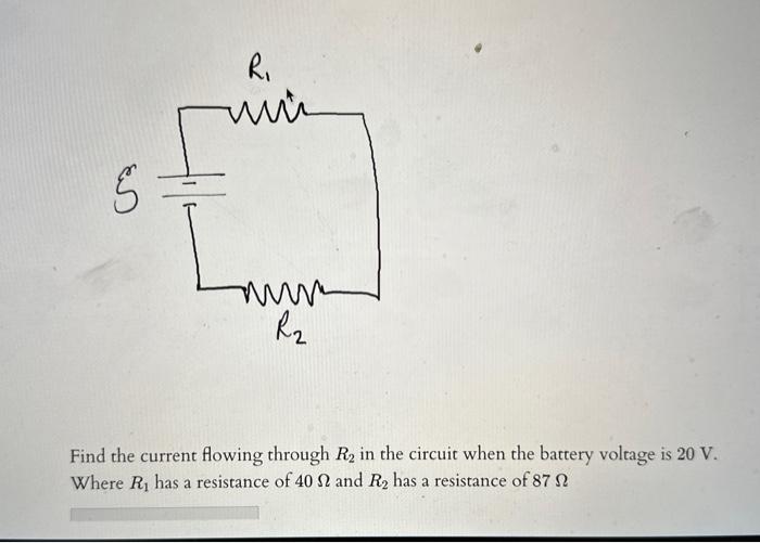 Solved Find the current flowing through R2 in the circuit | Chegg.com