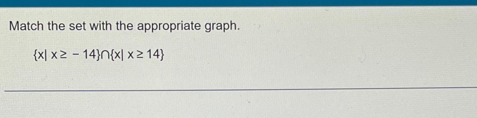 Solved Match the set with the appropriate | Chegg.com