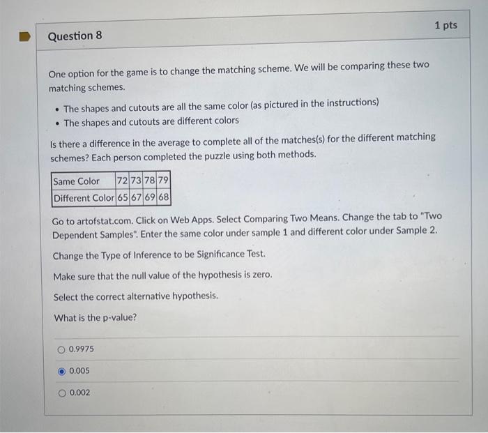 Solved One option for the game is to change the matching | Chegg.com