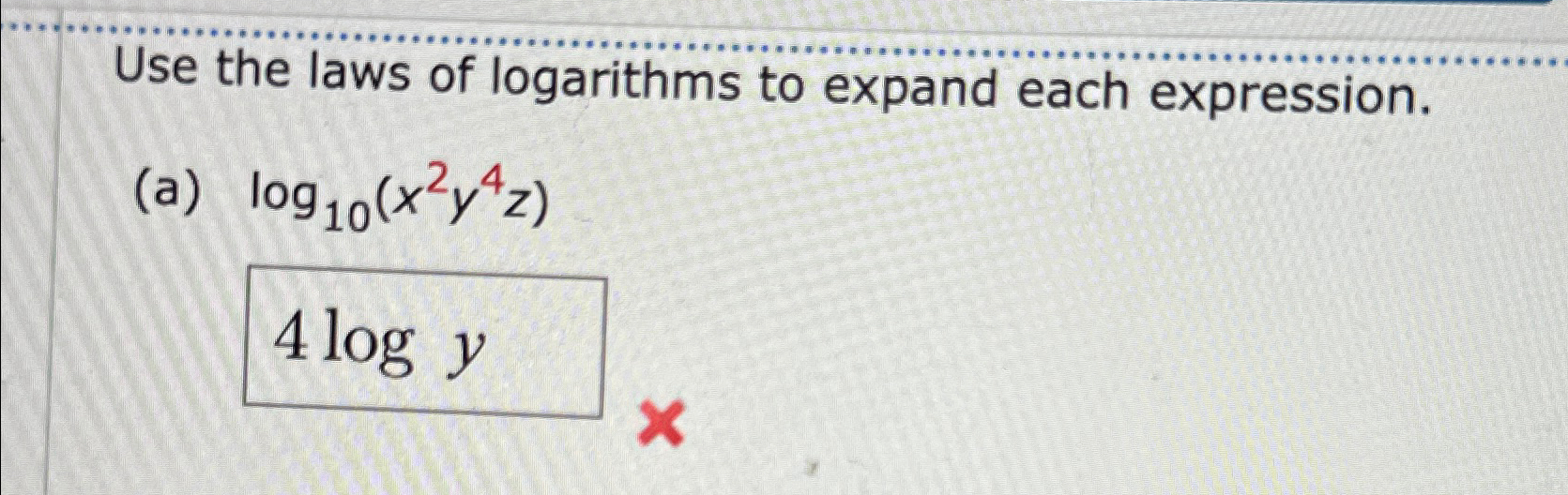 Solved Use the laws of logarithms to expand each | Chegg.com