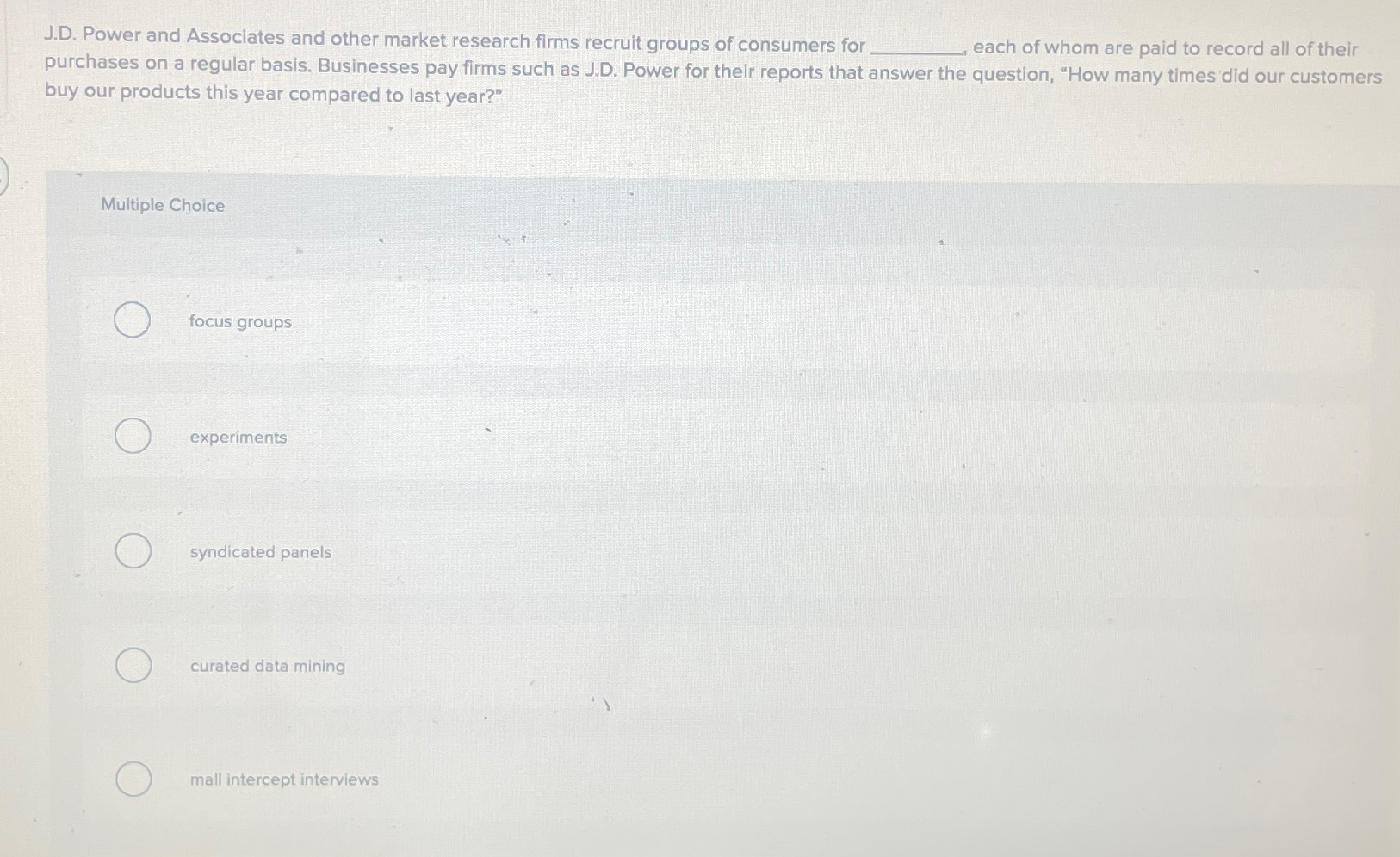 Solved J.D. ﻿Power and Associates and other market research | Chegg.com