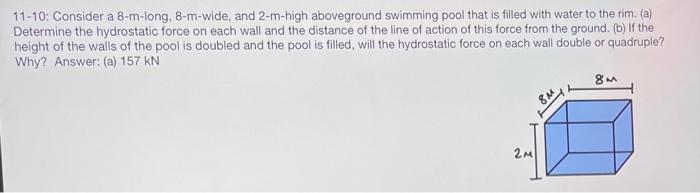 Solved 11-10: Consider a 8-m-long, 8-m-wide, and 2-m-high | Chegg.com