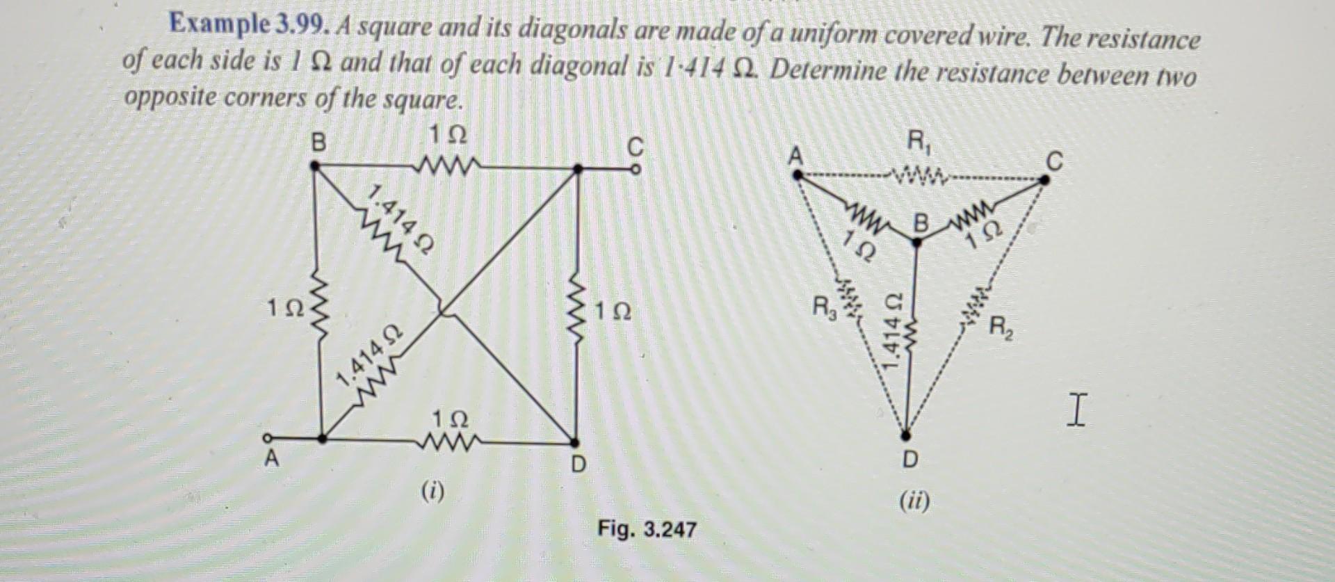 Example 3.99. A square and its diagonals are made of | Chegg.com