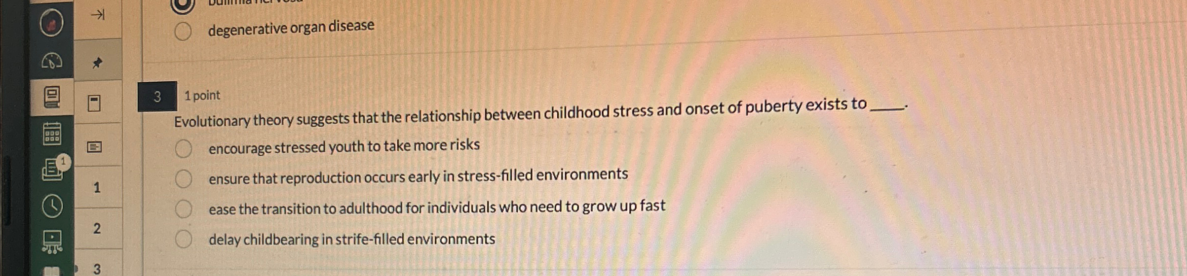 Solved degenerative organ disease31 ﻿pointEvolutionary | Chegg.com