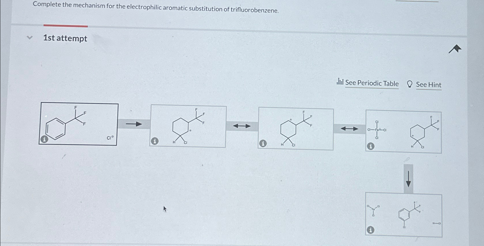 Solved Complete the mechanism for the electrophilic aromatic | Chegg.com