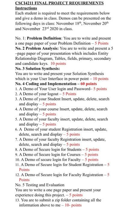 Solved No. 4 Coding and Implementation - 60 points 1. A Demo | Chegg.com