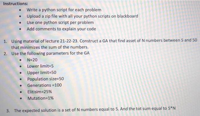 Solved Instructions: Write a python script for each problem | Chegg.com