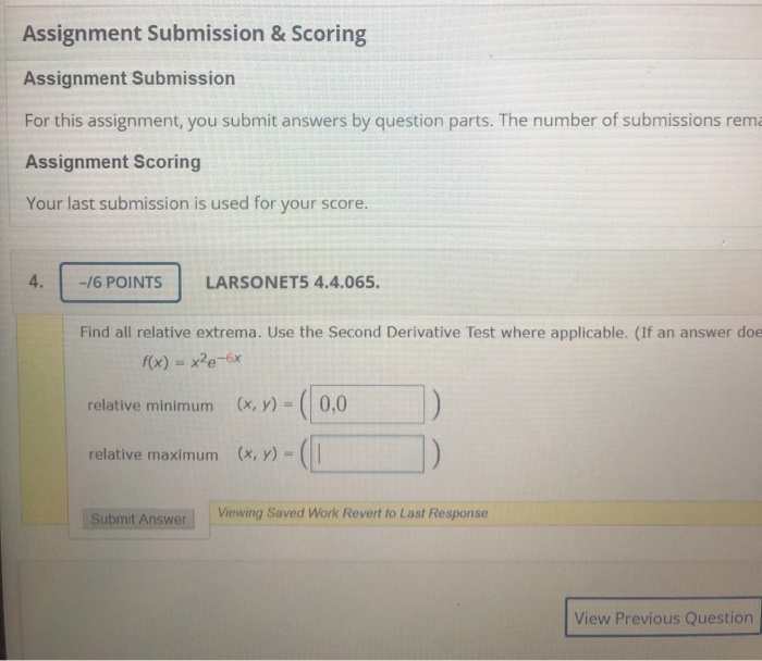 Solved Assignment Submission & Scoring Assignment Submission | Chegg.com