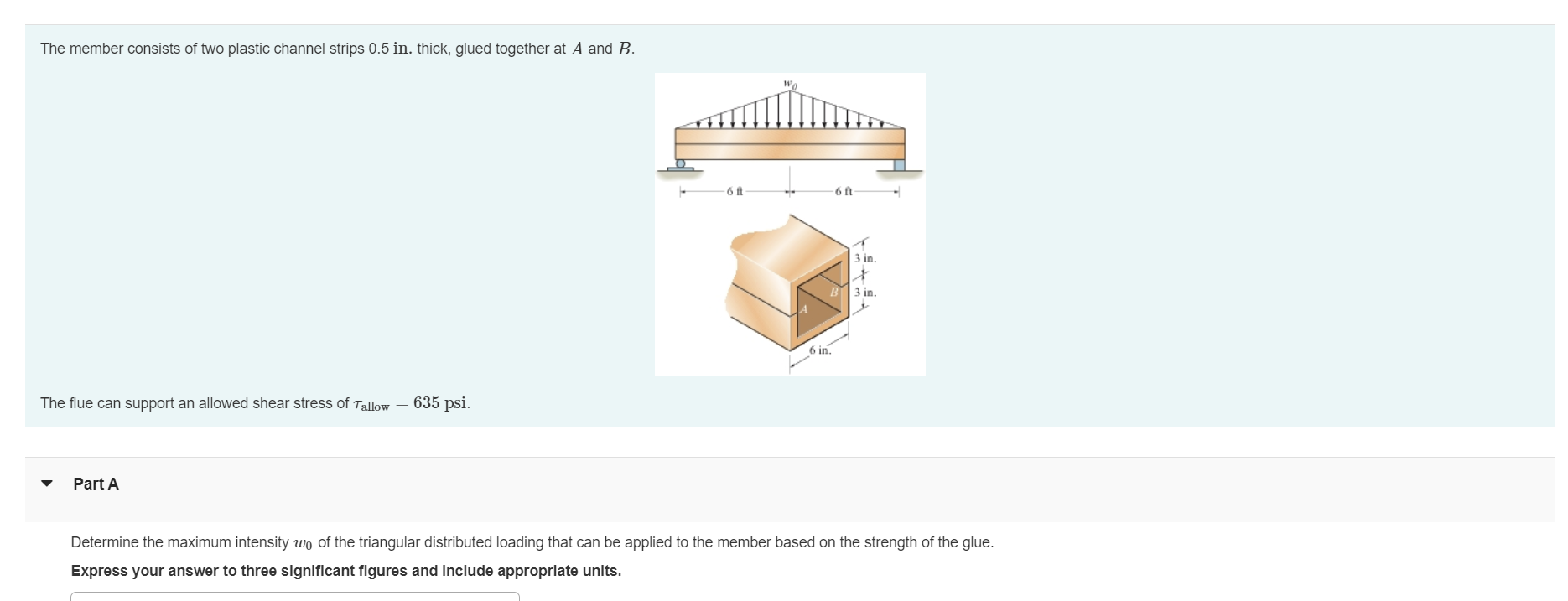 Solved The member consists of two plastic channel strips | Chegg.com