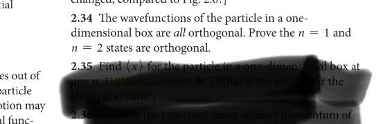 Solved 2.34 The wavefunctions of the particle in a | Chegg.com