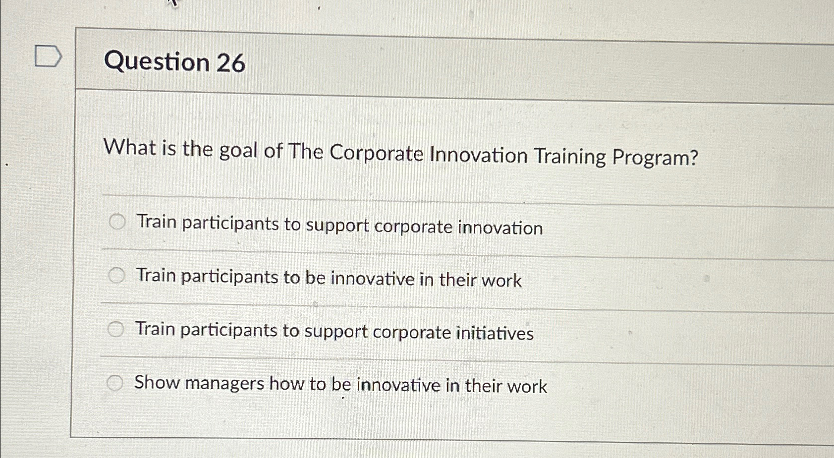 Solved Question 26What is the goal of The Corporate | Chegg.com