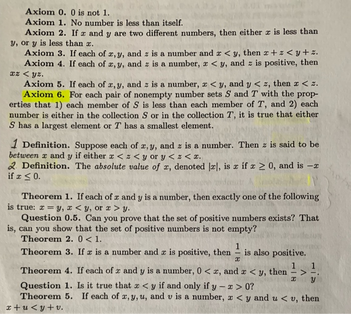 Solved Question:1) Proof Theorem 5 using “if needed” the | Chegg.com