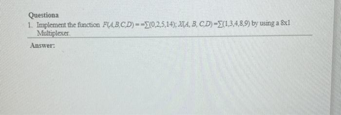 Questiona 1. Implement the function | Chegg.com