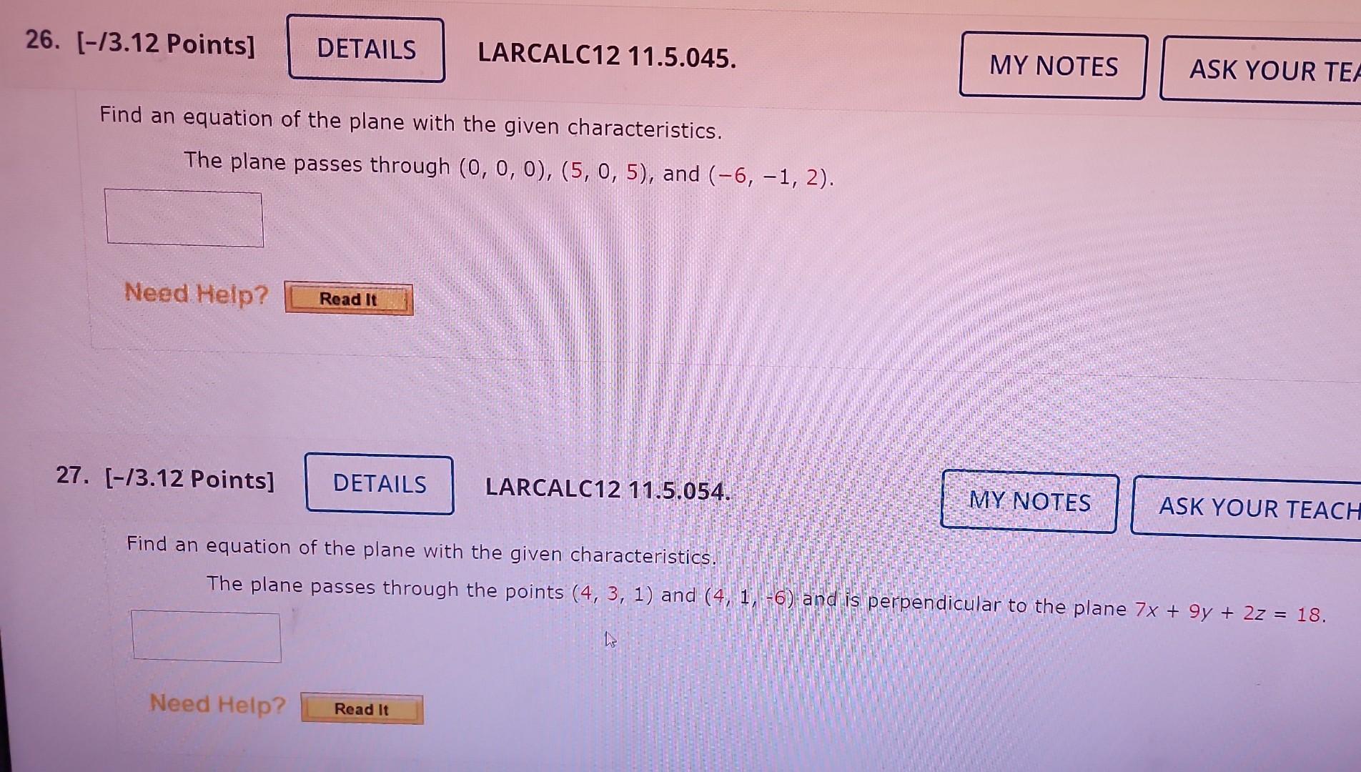 Solved Find an equation of the plane with the given | Chegg.com