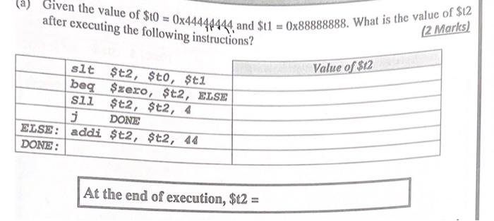 Solved in this question the value of $t0 is bigger than | Chegg.com
