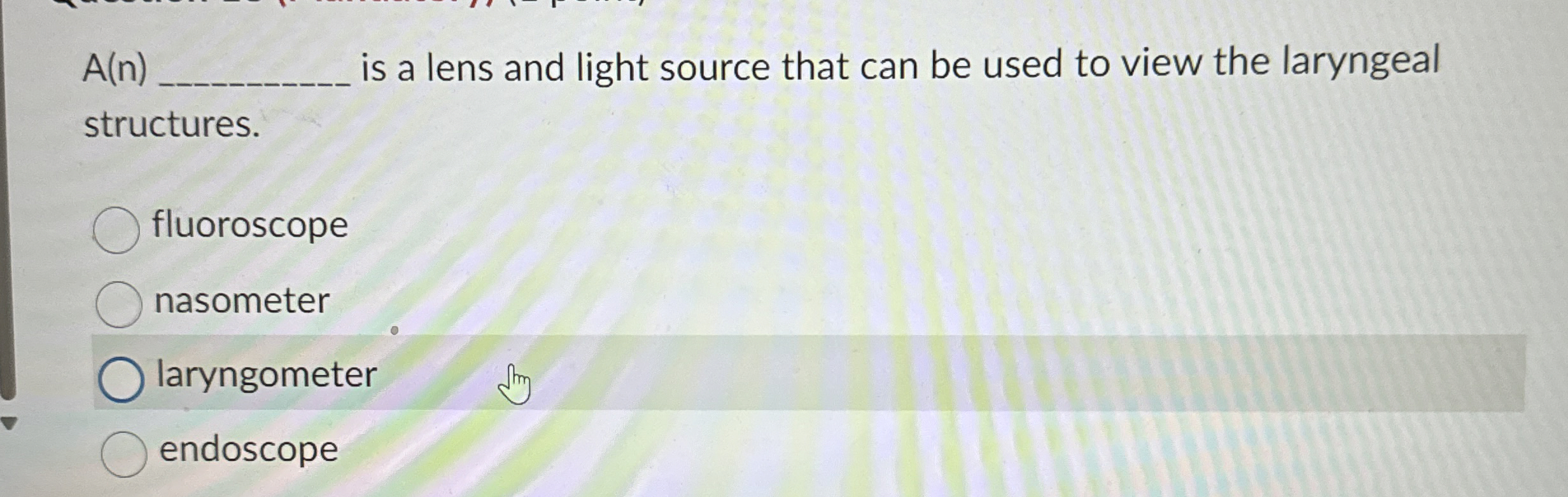 Solved A(n) q, ﻿is a lens and light source that can be used | Chegg.com