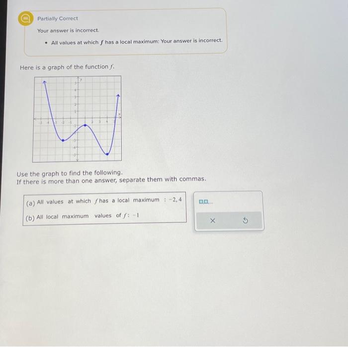 Solved Partially Correct Your answer is incorrect. - All | Chegg.com