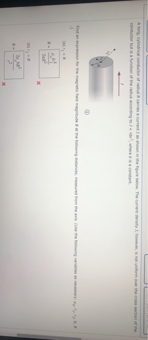 Solved A long, cylindrical conductor of radius R carries a | Chegg.com