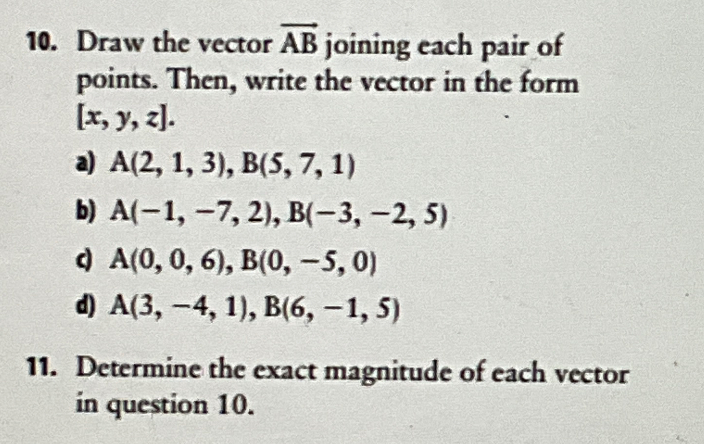 Solved Draw the vector vec(AB) ﻿joining each pair of points. | Chegg.com