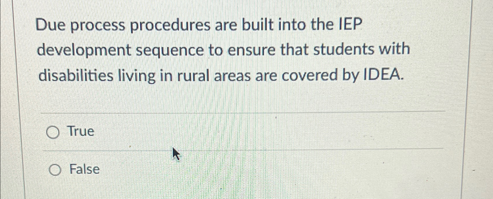 Solved Due process procedures are built into the IEP | Chegg.com