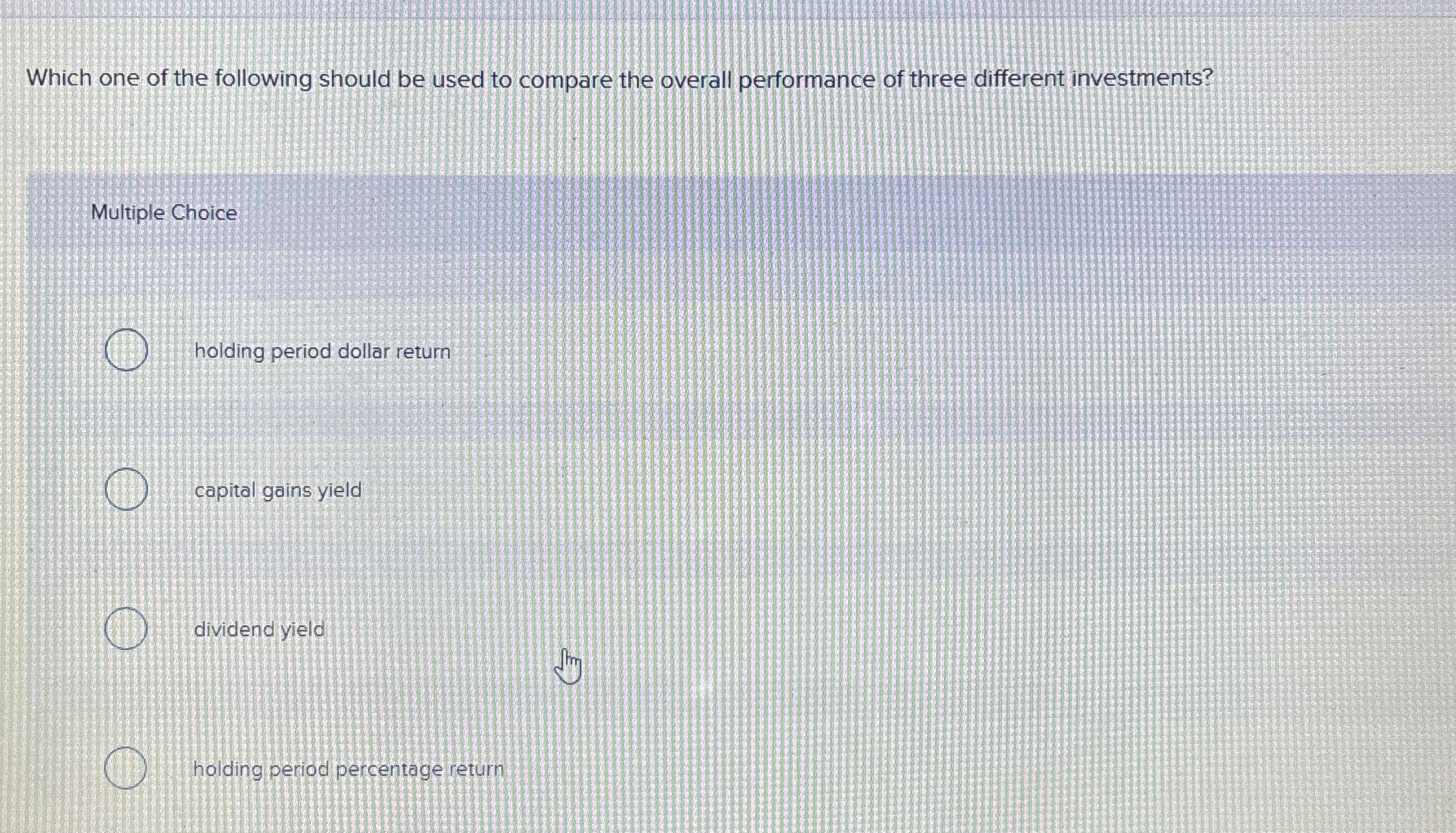 Solved Which one of the following should be used to compare | Chegg.com