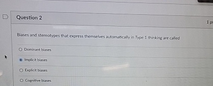 Solved Question 2Biases and stereotypes that express | Chegg.com