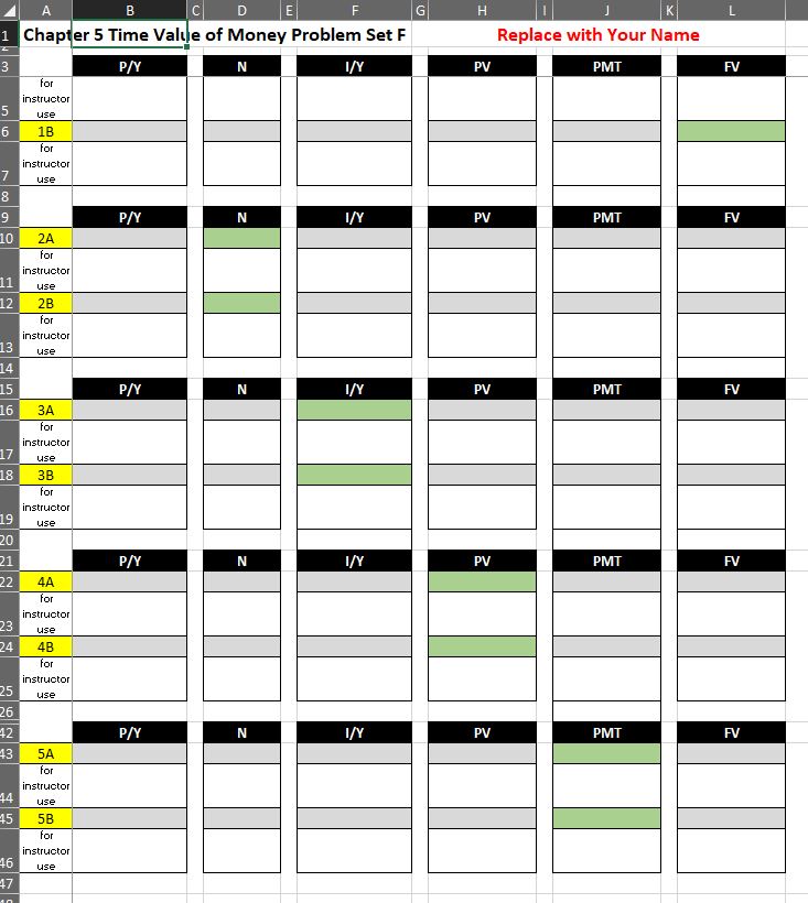 Solved Time Value of Money Problems Set F Data Chapter 5 | Chegg.com