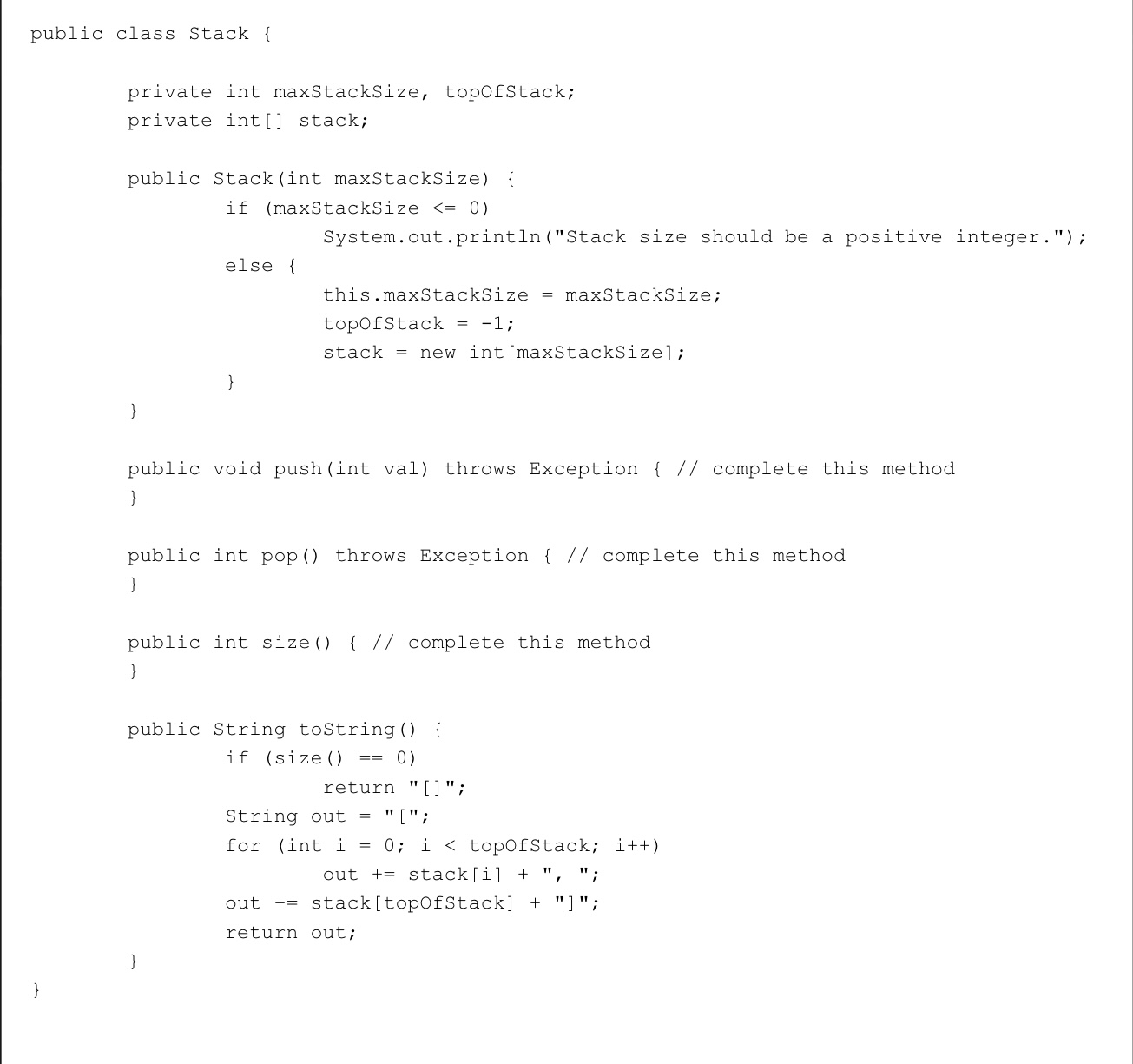 Solved code in Java please | Chegg.com Solved code in Java please | Chegg.com