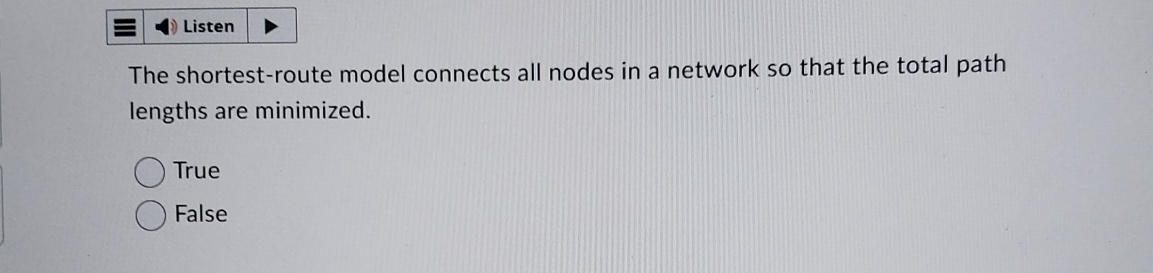 Solved The shortest-route model connects all nodes in a | Chegg.com