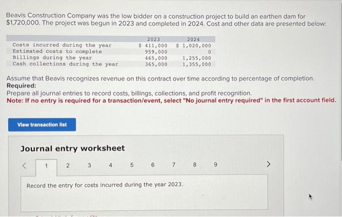 Solved Record the entry for revenue from long-term | Chegg.com