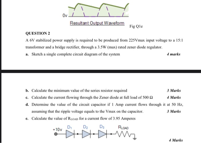 Solved Ov1 Resultant Output Waveform Fig Qle QUESTION 2 A 6V | Chegg.com