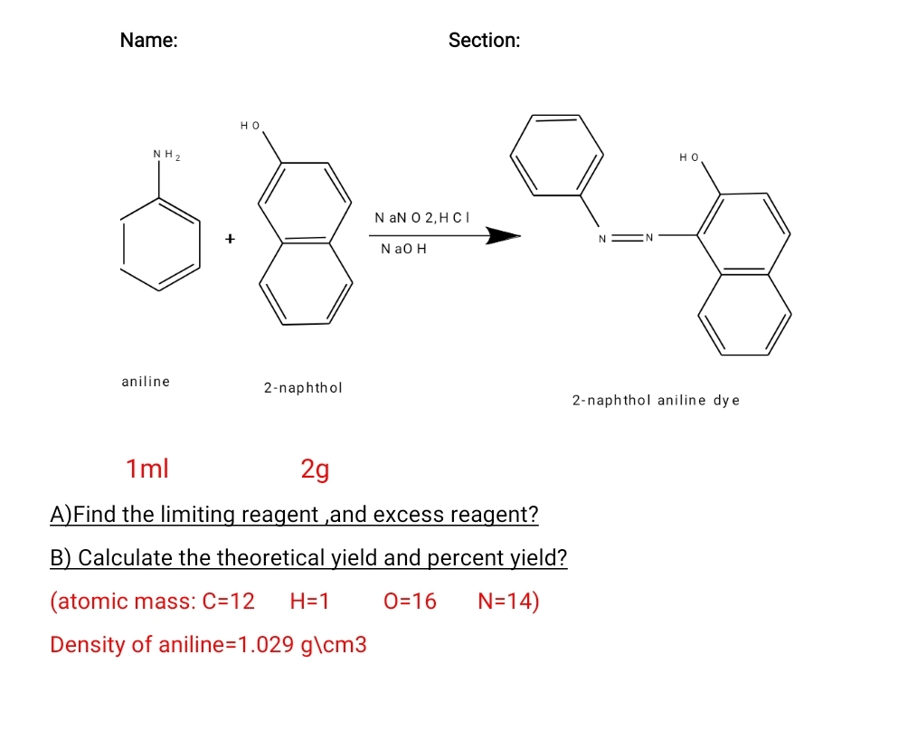 Solved A)Find the limiting reagent , ﻿and excess reagent?B) | Chegg.com
