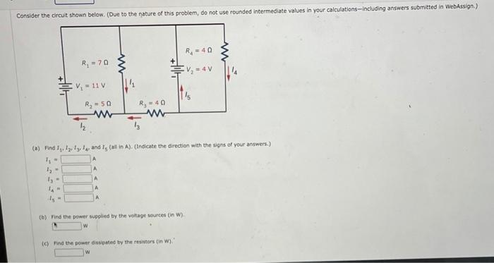 Solved onsider the circuit shown below. (Due to the nature | Chegg.com