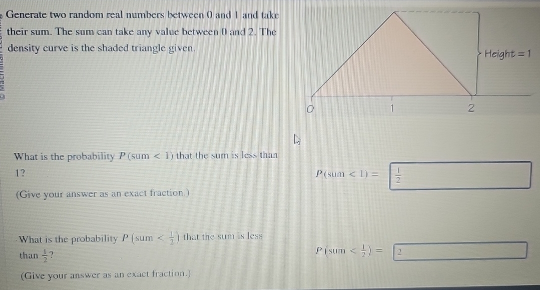 Generate two random real numbers between 0 ﻿and 1 | Chegg.com