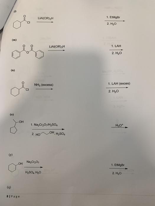 Solved LIAI(OR) 1. EtMgBr 2. H2O (m) LIAI(OR)3H 1. LAH 2. | Chegg.com Solved LIAI(OR) 1. EtMgBr 2. H2O (m) LIAI(OR)3H 1. LAH 2. | Chegg.com