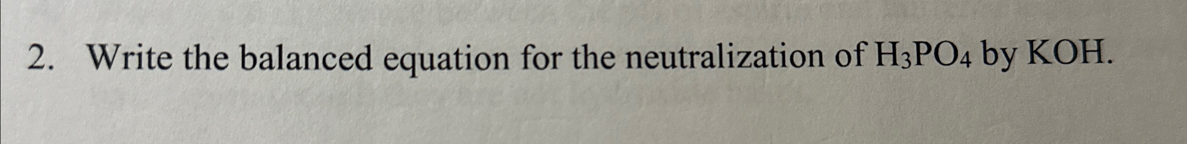 Solved Write the balanced equation for the neutralization of | Chegg.com